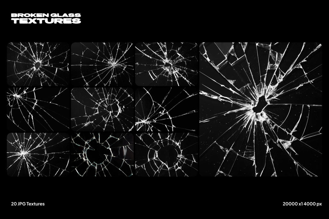 Broken Glass Textures by Aftermockup