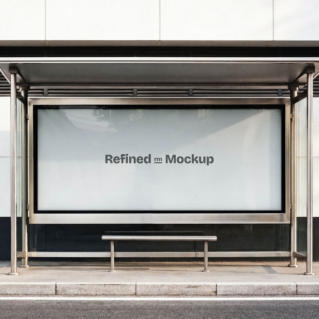 Bus Stop Signboard Mockup by Pixelbuddha