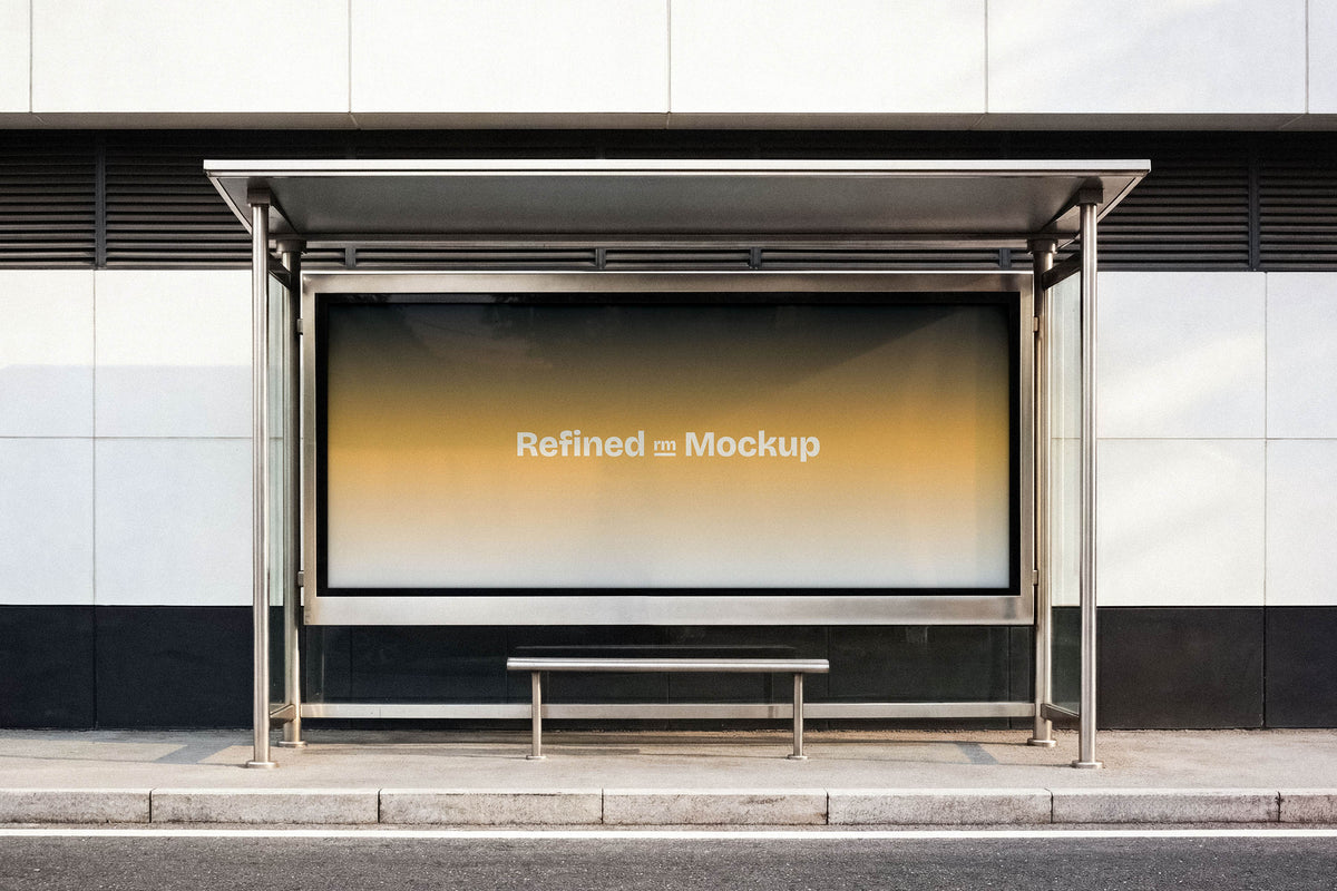 Bus Stop Signboard Mockup by Pixelbuddha