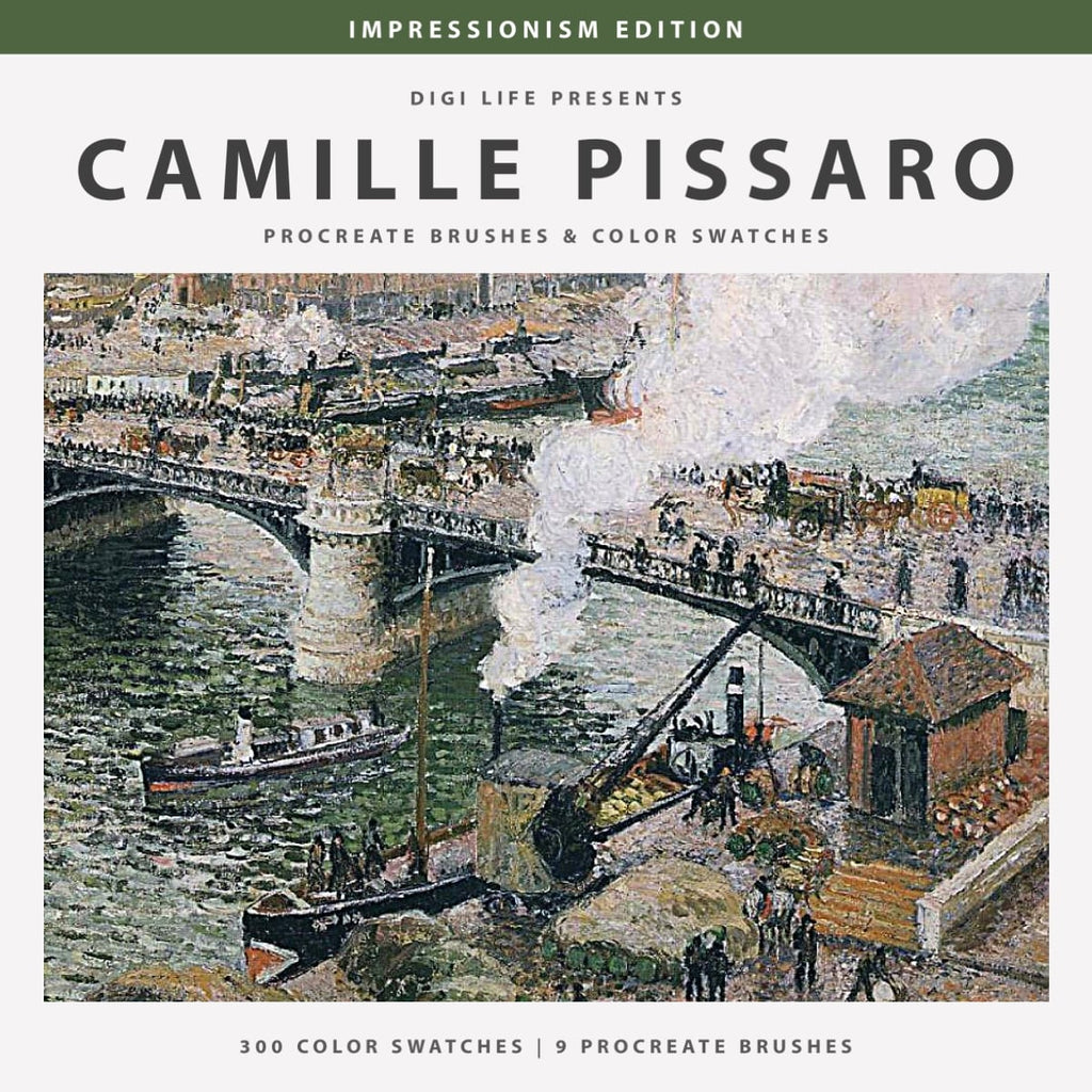 Camille Pissarro Procreate Brushes & Color Swatches by Digi Life