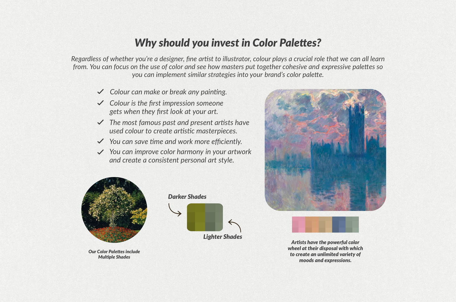 Claude Monet Procreate Brushes & Color Palettes by Digi Life