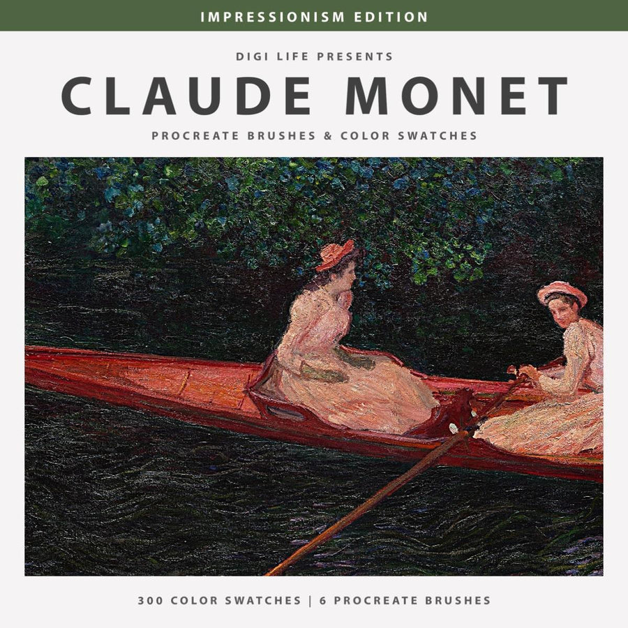 Claude Monet Procreate Brushes & Color Palettes by Digi Life