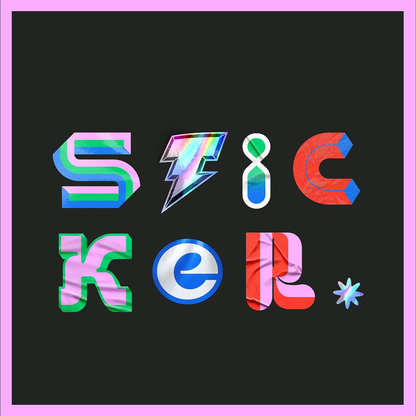 Custom Shape Sticker Mockup by mockstar