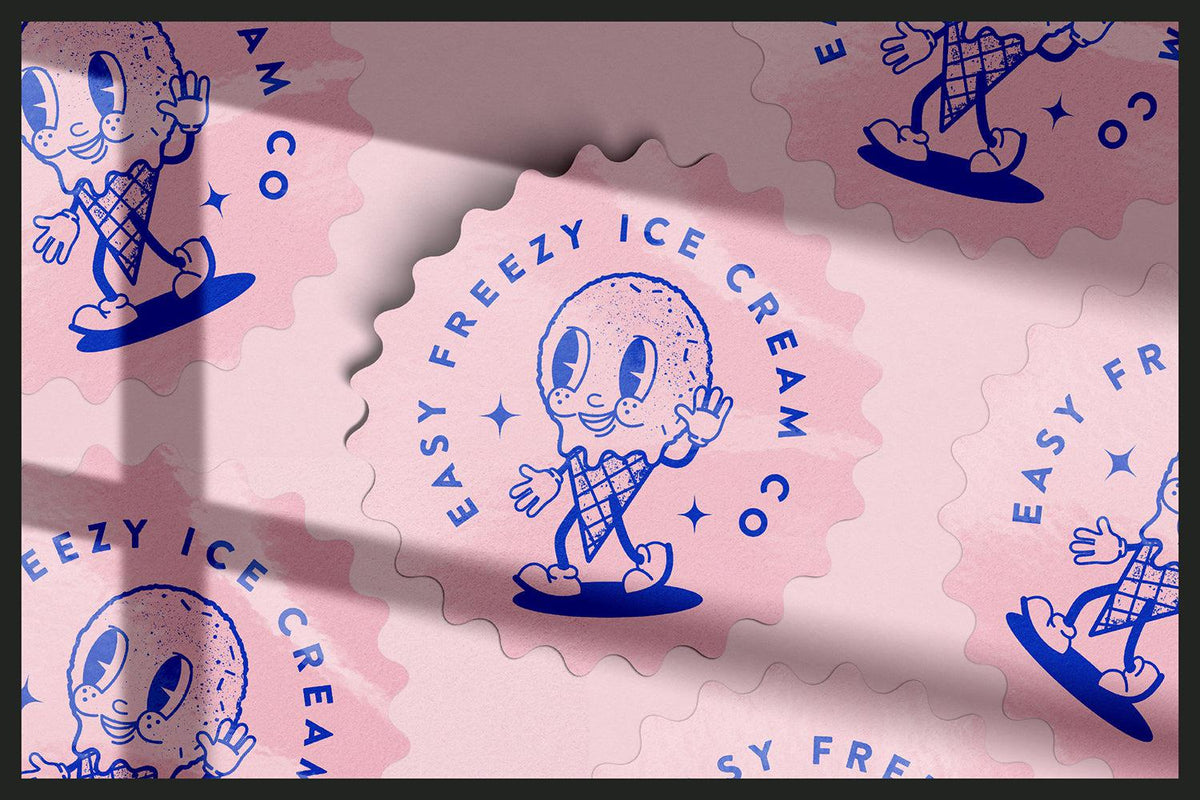 Custom Shape Sticker Mockup by mockstar