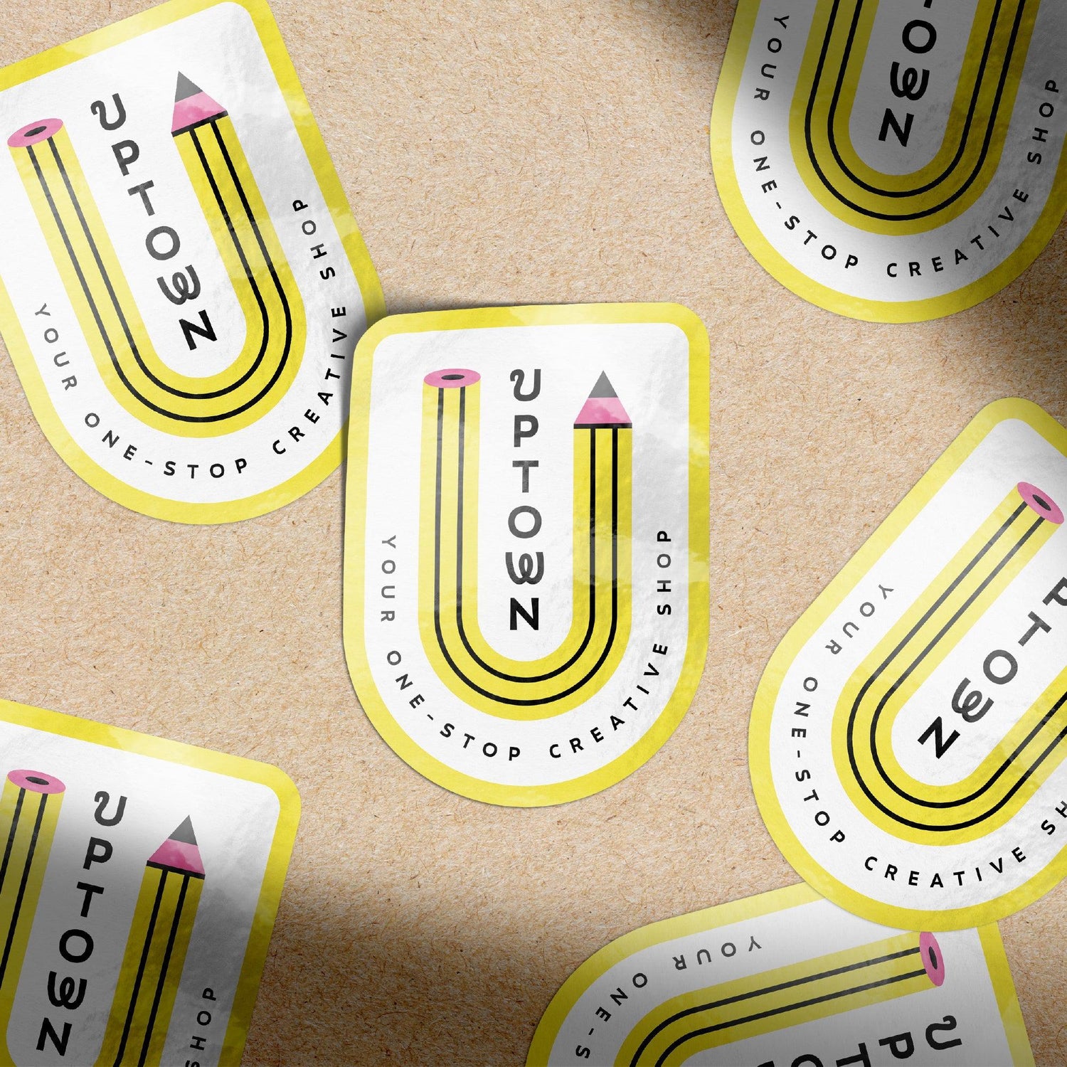 Custom Shape Sticker Mockup by mockstar