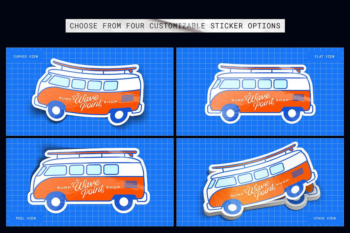 Custom Shape Sticker Mockup by mockstar