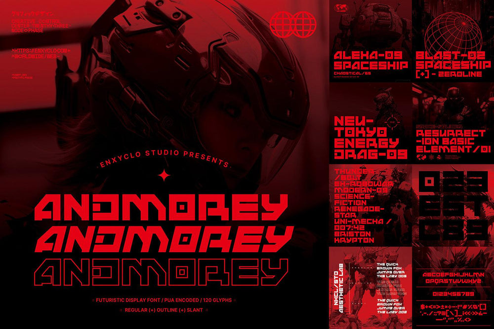 Cyberpunk Futuristic Font Bundle by Enxyclo Studio