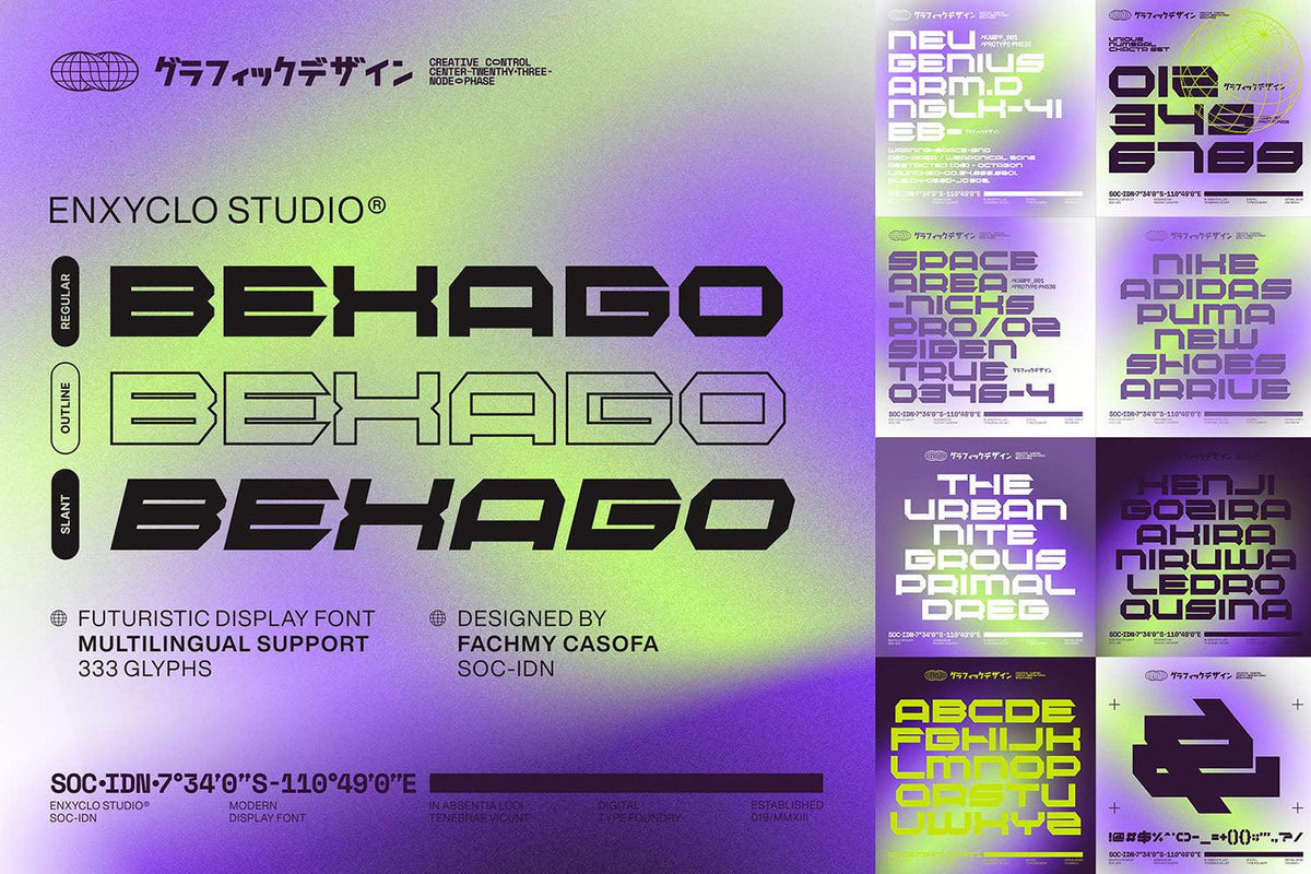 Cyberpunk Futuristic Font Bundle by Enxyclo Studio