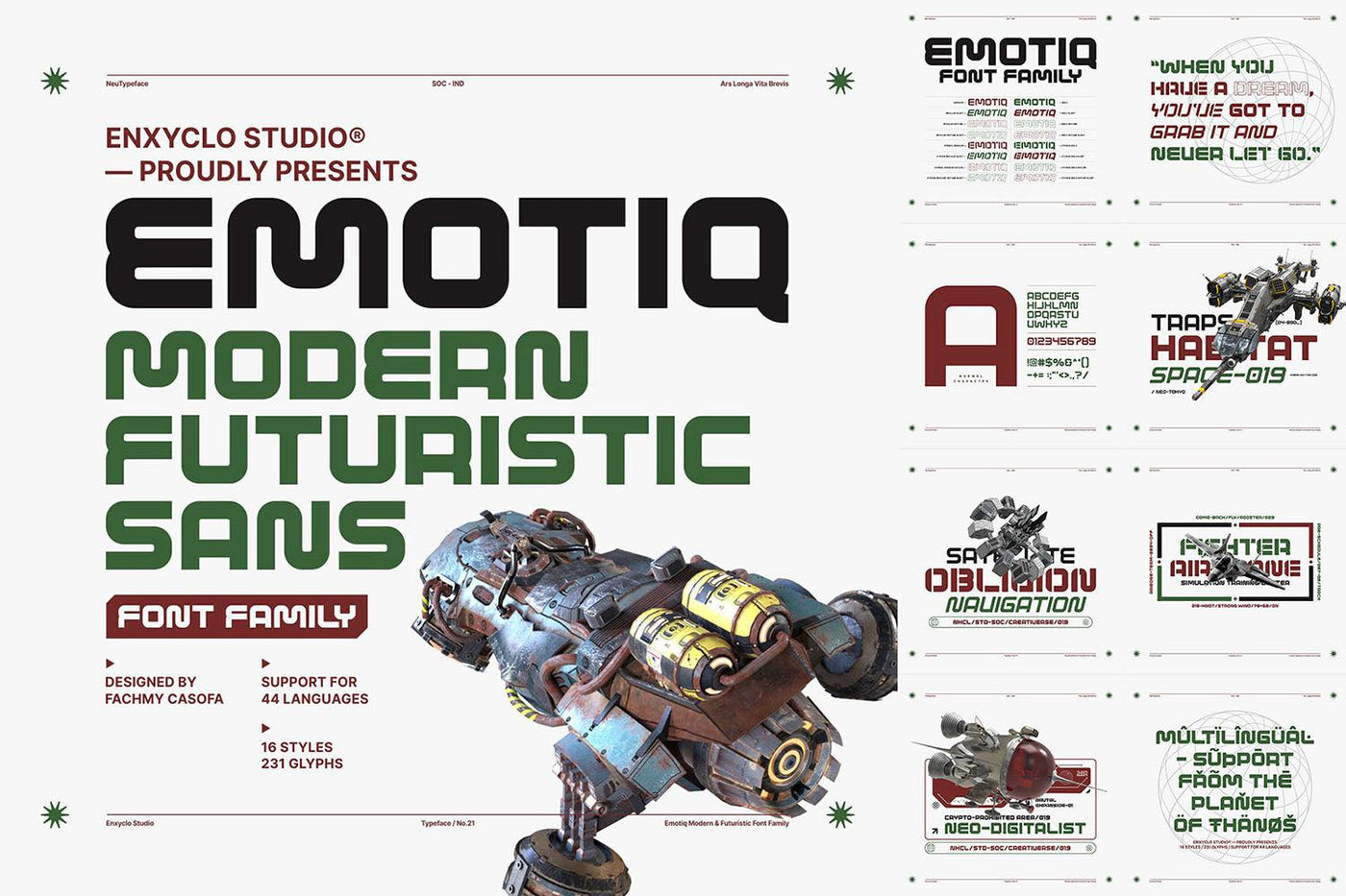 Cyberpunk Futuristic Font Bundle by Enxyclo Studio