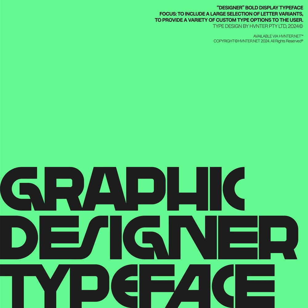 Designer Typeface by HVNTER