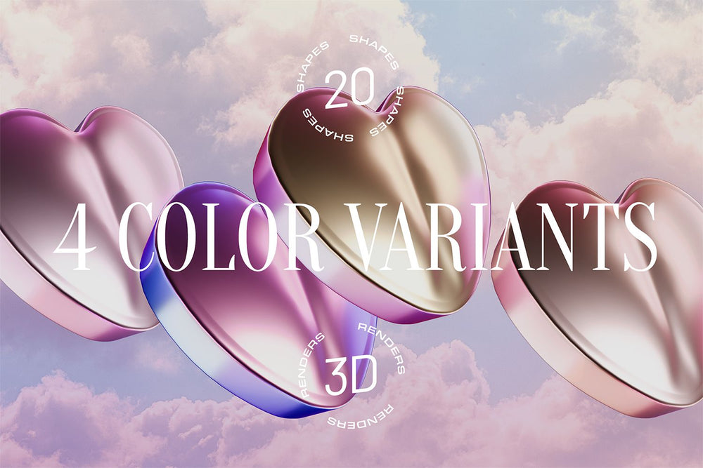 Digital Love - 3D Heart Objects by Designessense