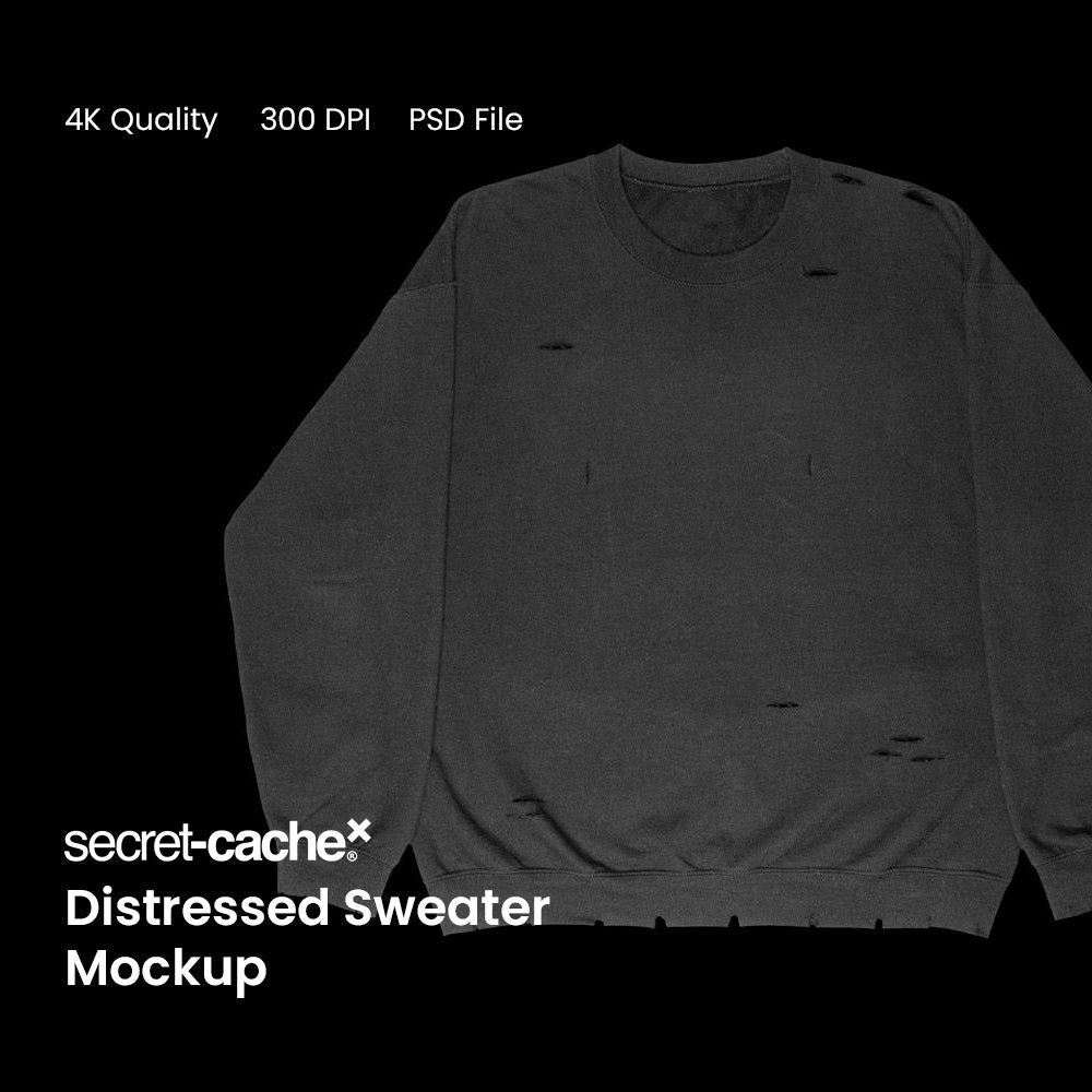 Distressed Sweater Mockup by secret-cache