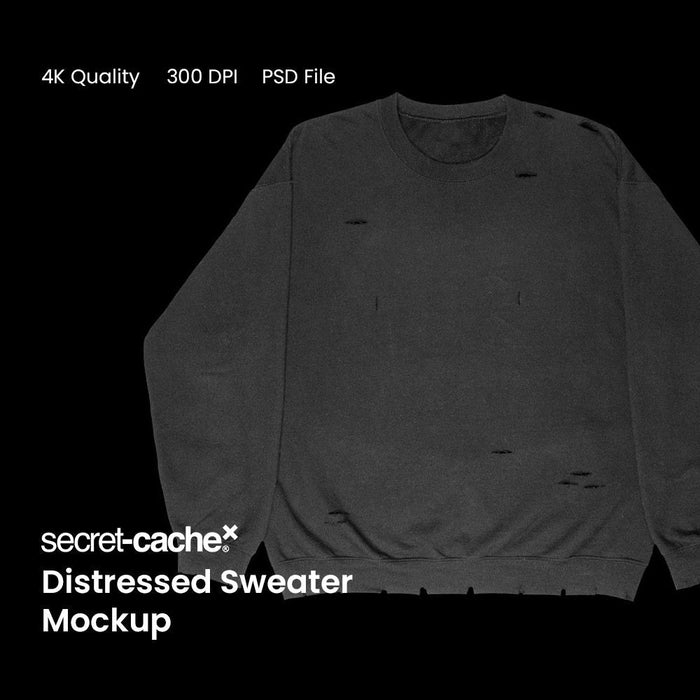 Distressed Sweater Mockup by secret-cache
