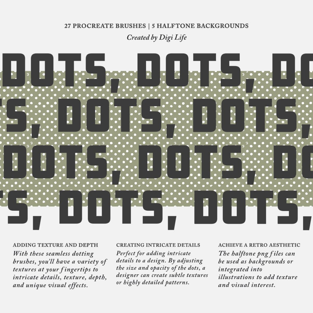 Dots, Dots, Dots Procreate Brushes by Digi Life
