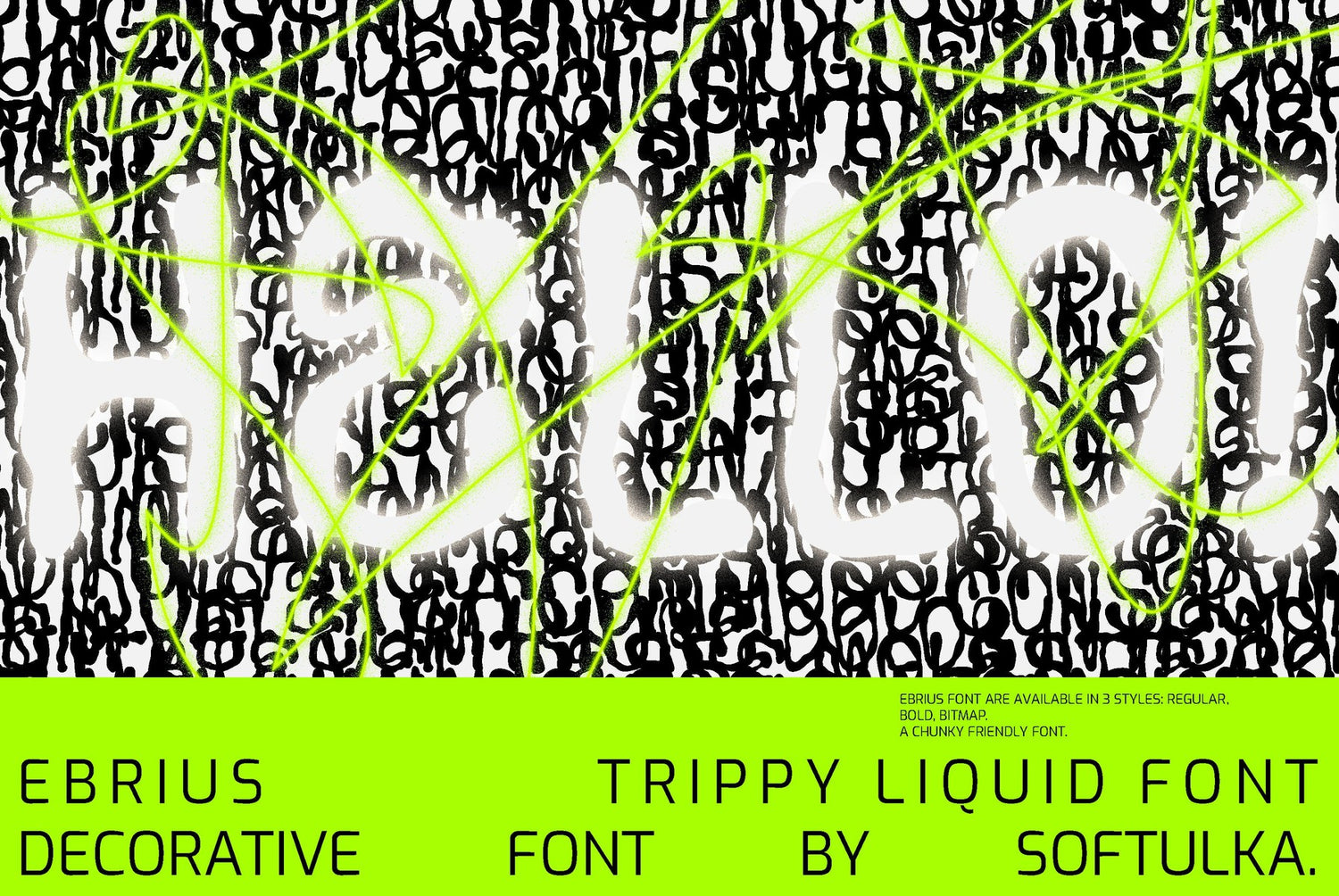 Ebrius Font - Trippy Bitmap Font by Softulka
