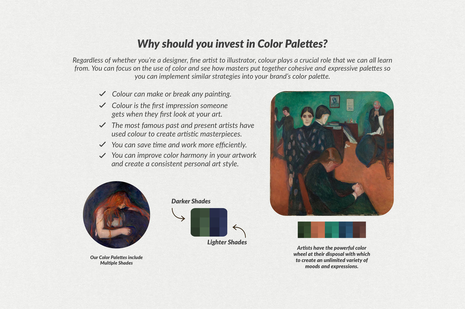 Edvard Munch Procreate Brushes & Color Palettes by Digi Life