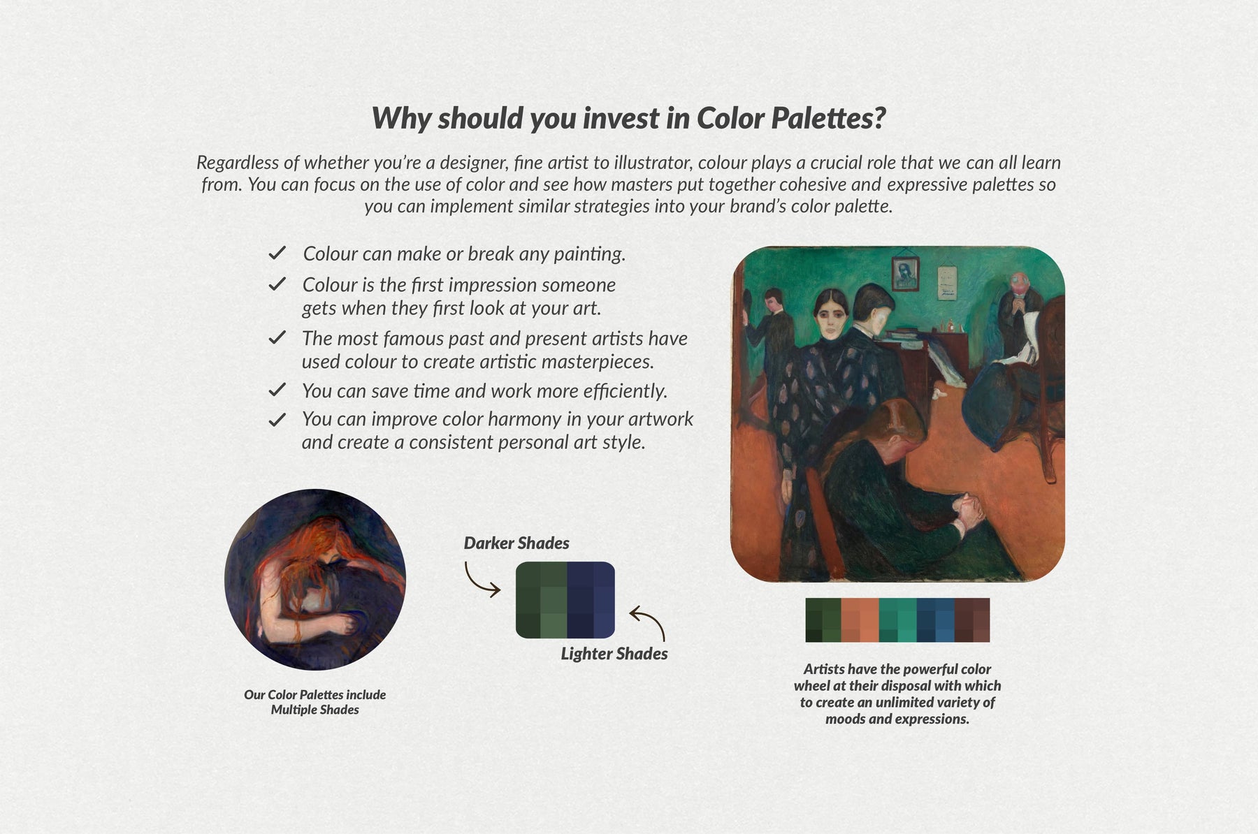 Edvard Munch Procreate Brushes & Color Palettes by Digi Life