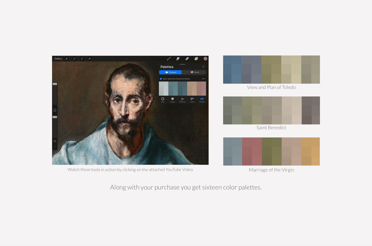 El Greco Procreate Brushes & Color Palettes by Digi Life