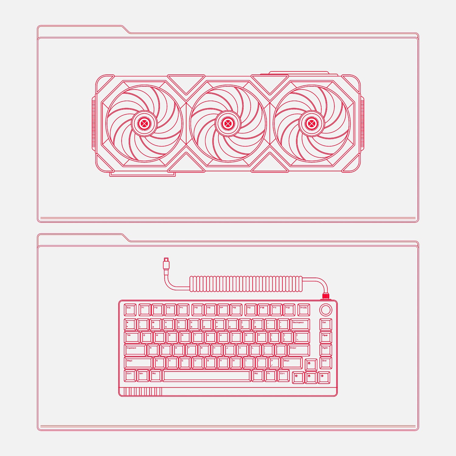 Electronic Vector Line Art by Font For Zula™