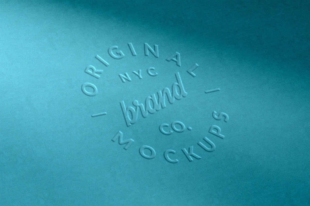 Embossed Fabric Logo Mockups by Pixelbuddha