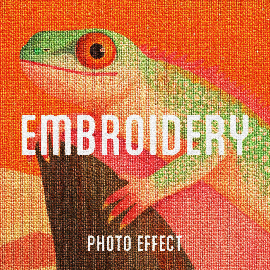 Embroidery Stitch Photo Effect by Pixelbuddha