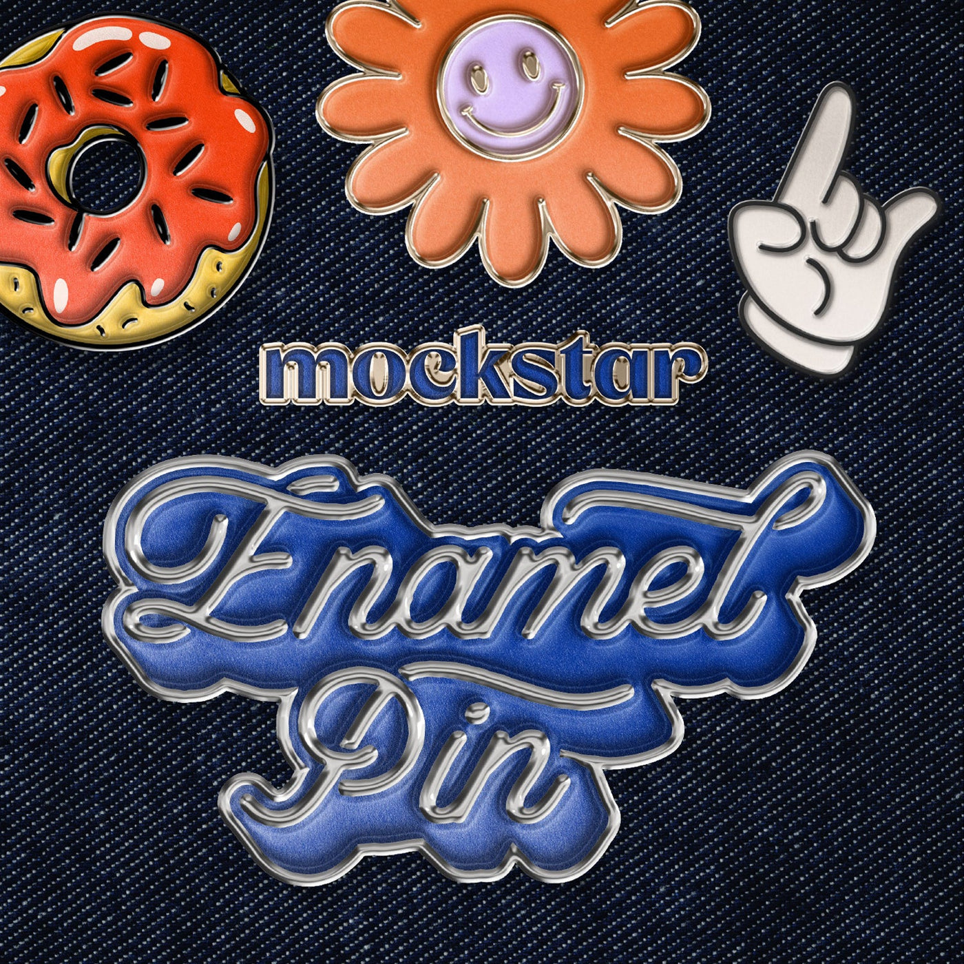 Enamel Logo Pin Mockup by mockstar