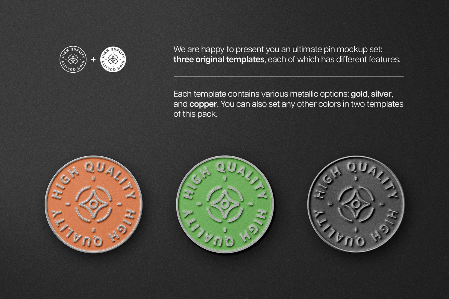 Enamel Pin Mockup by Pixelbuddha