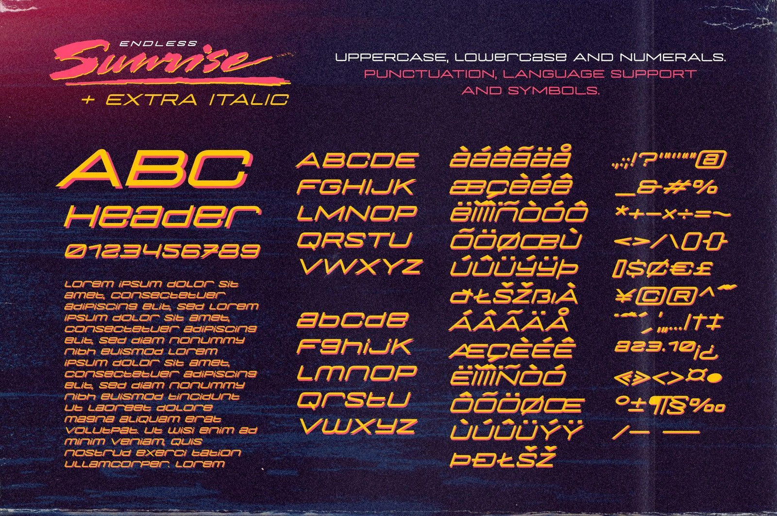 Endless Sunrise - A Sun-kissed 80s Inspired Script Font Duo by Wingsart Studio