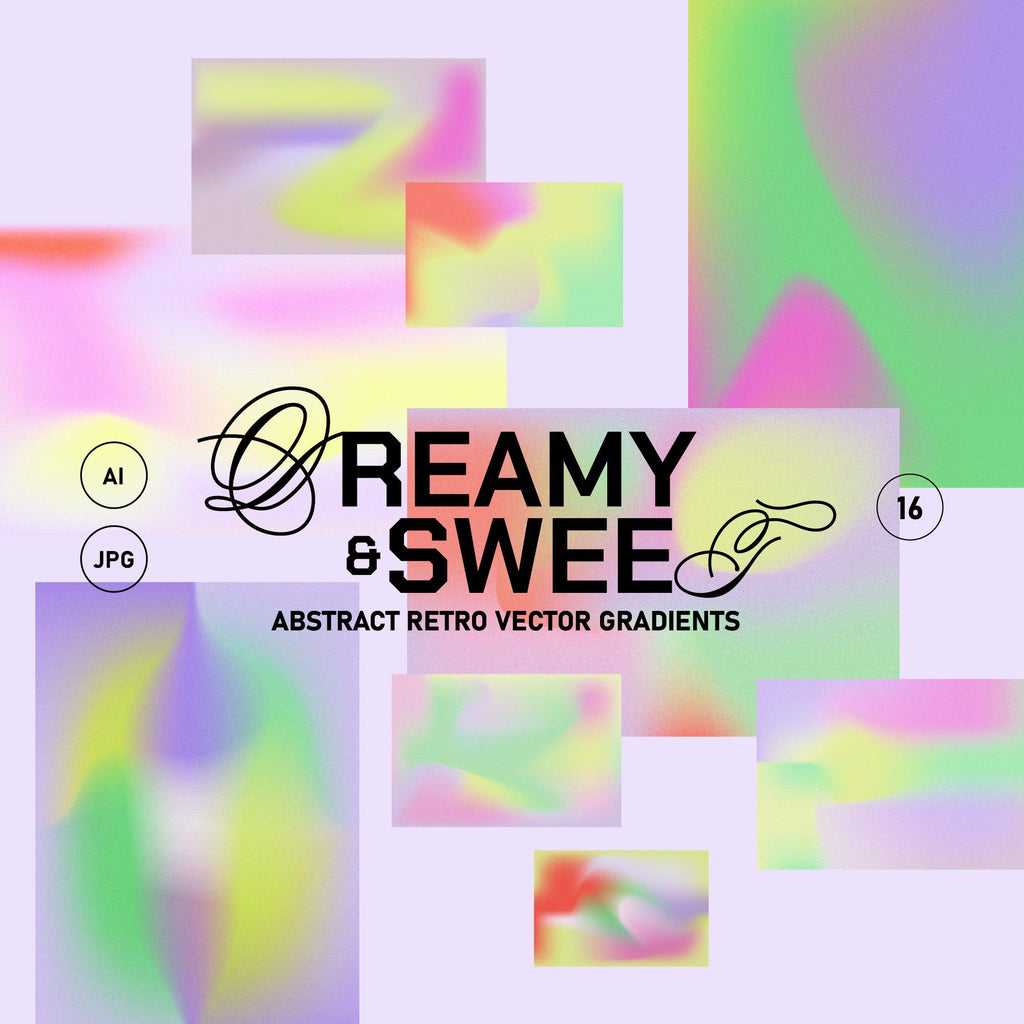 Escapism Vector Grainy Gradient Set by angelainthefields