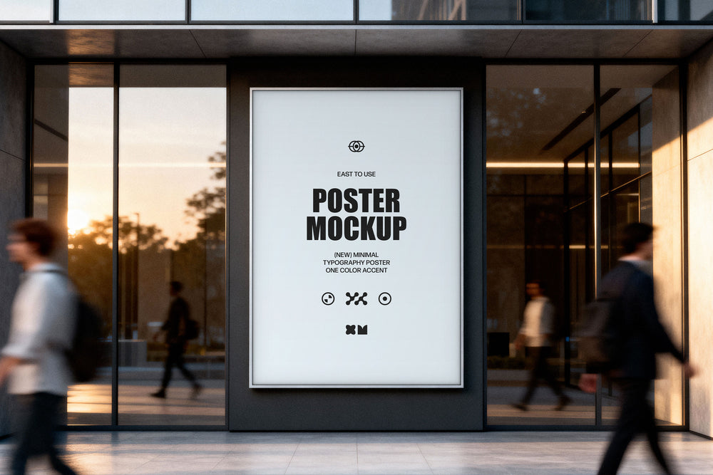 Facade Poster Mockup by Pixelbuddha