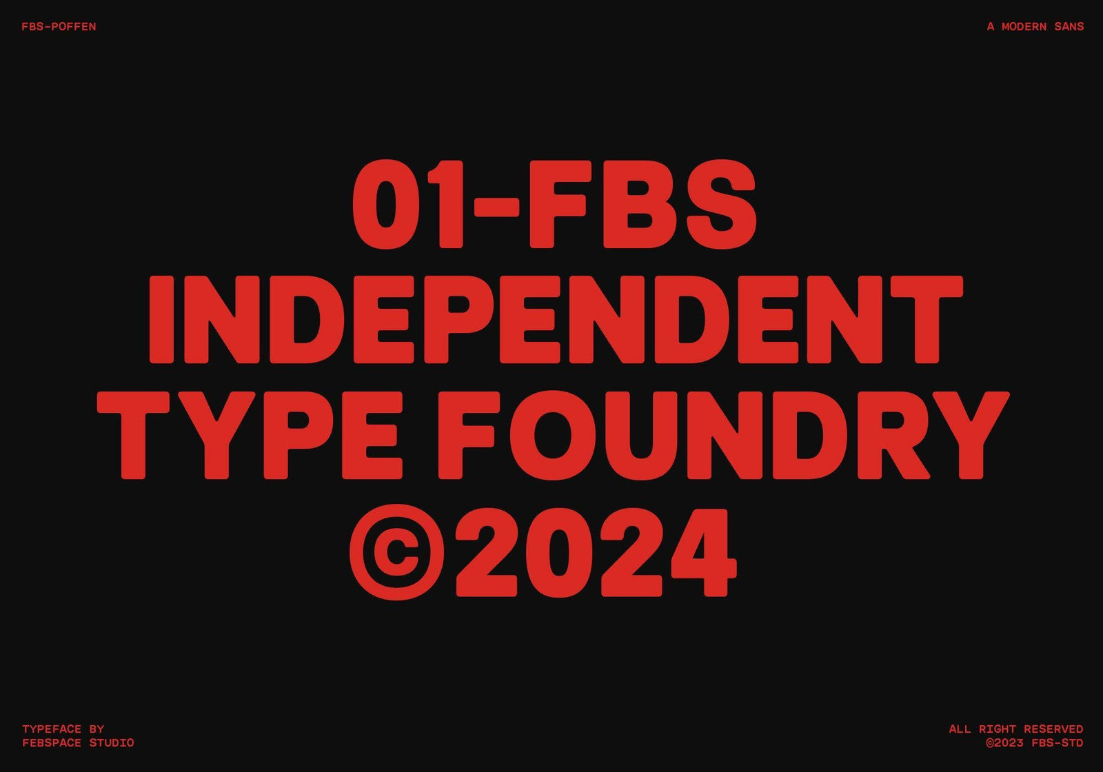 FBS Poffen Typeface by Febspace Studio