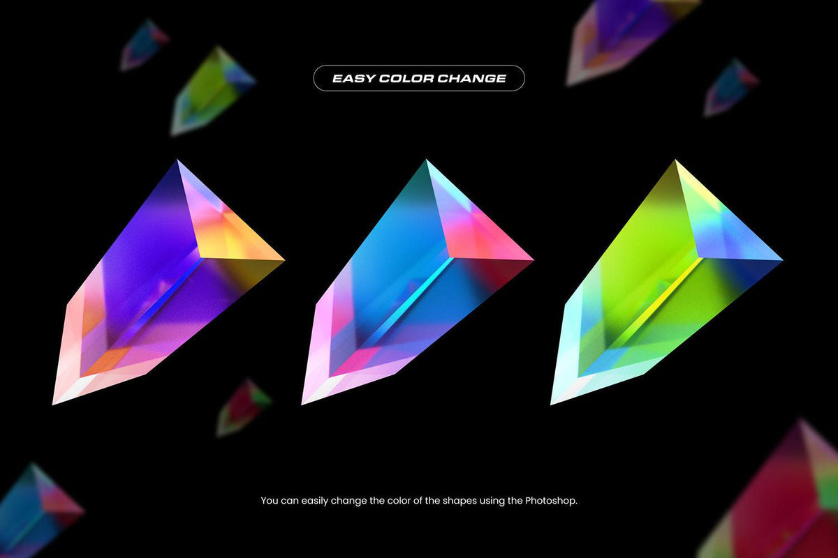 Fluid Glass 3D Shapes by Designessense