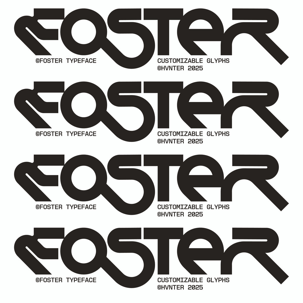 Foster Typeface by HVNTER