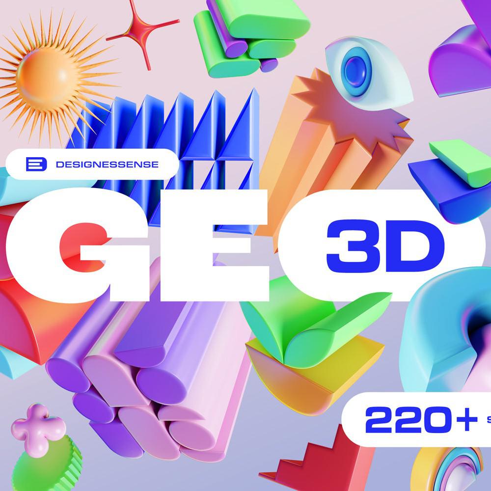 GEO/3D 220+ Colorful Objects
