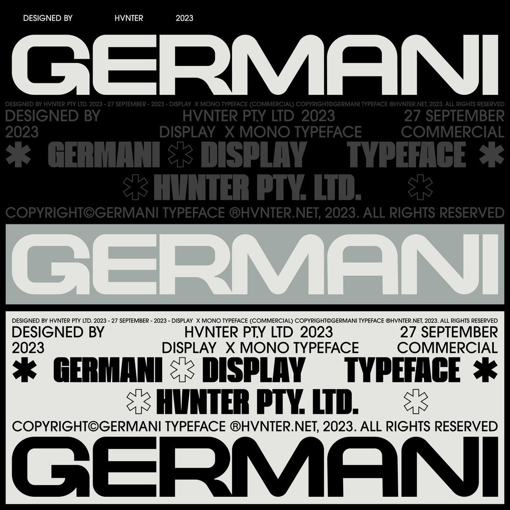 GERMANI Typeface by HVNTER