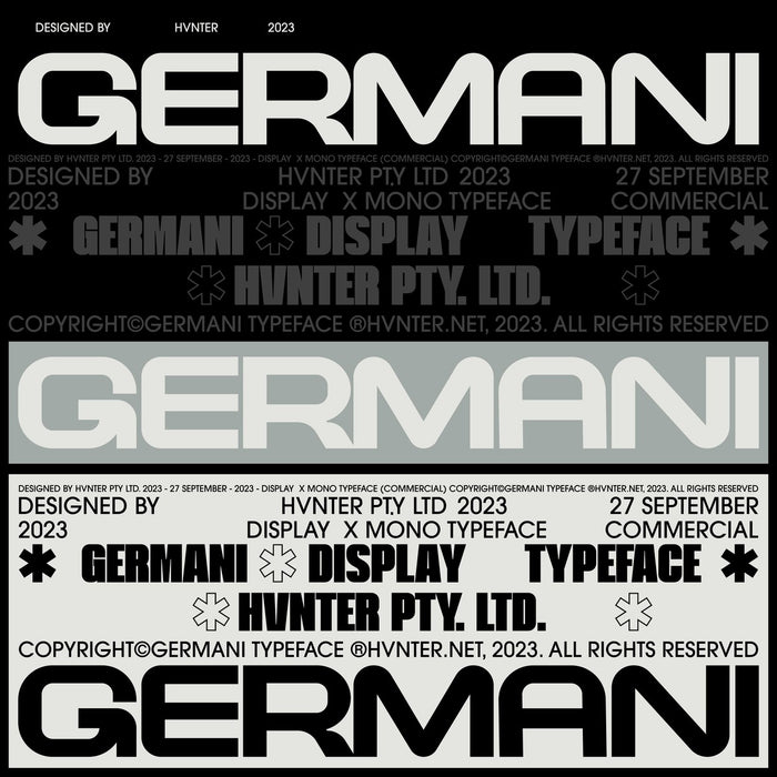 GERMANI Typeface by HVNTER