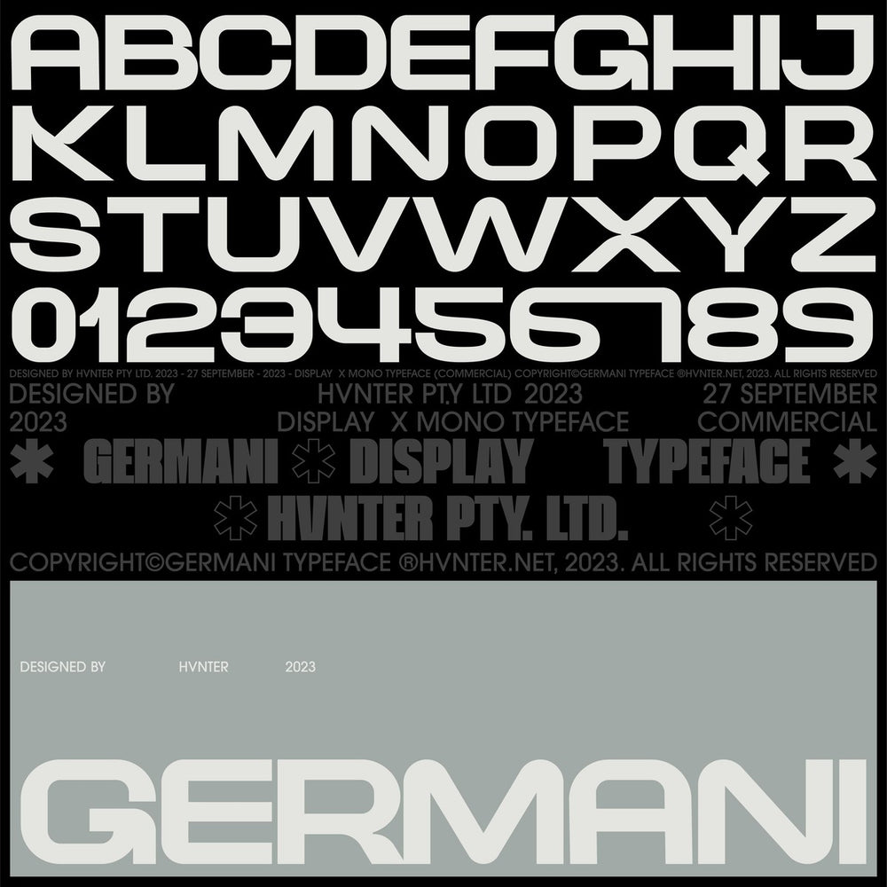 GERMANI Typeface by HVNTER