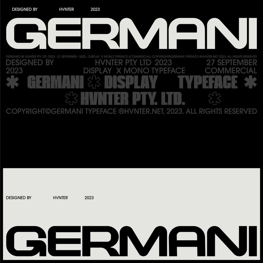 GERMANI Typeface by HVNTER