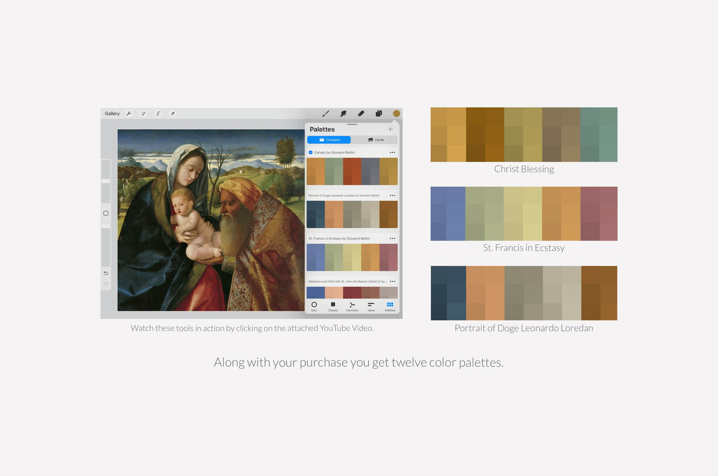 Giovanni Bellini Procreate Brushes & Color Palettes by Digi Life