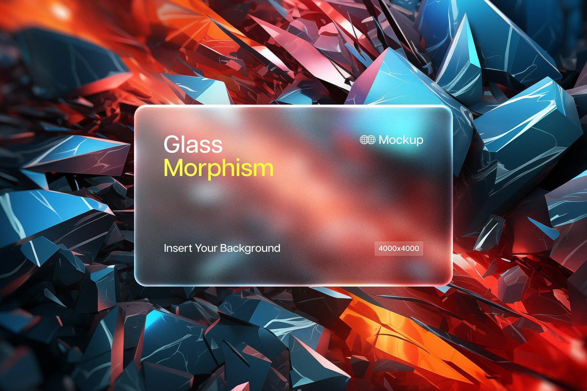 Glass Morphism Frosted Mockups by Pixelbuddha