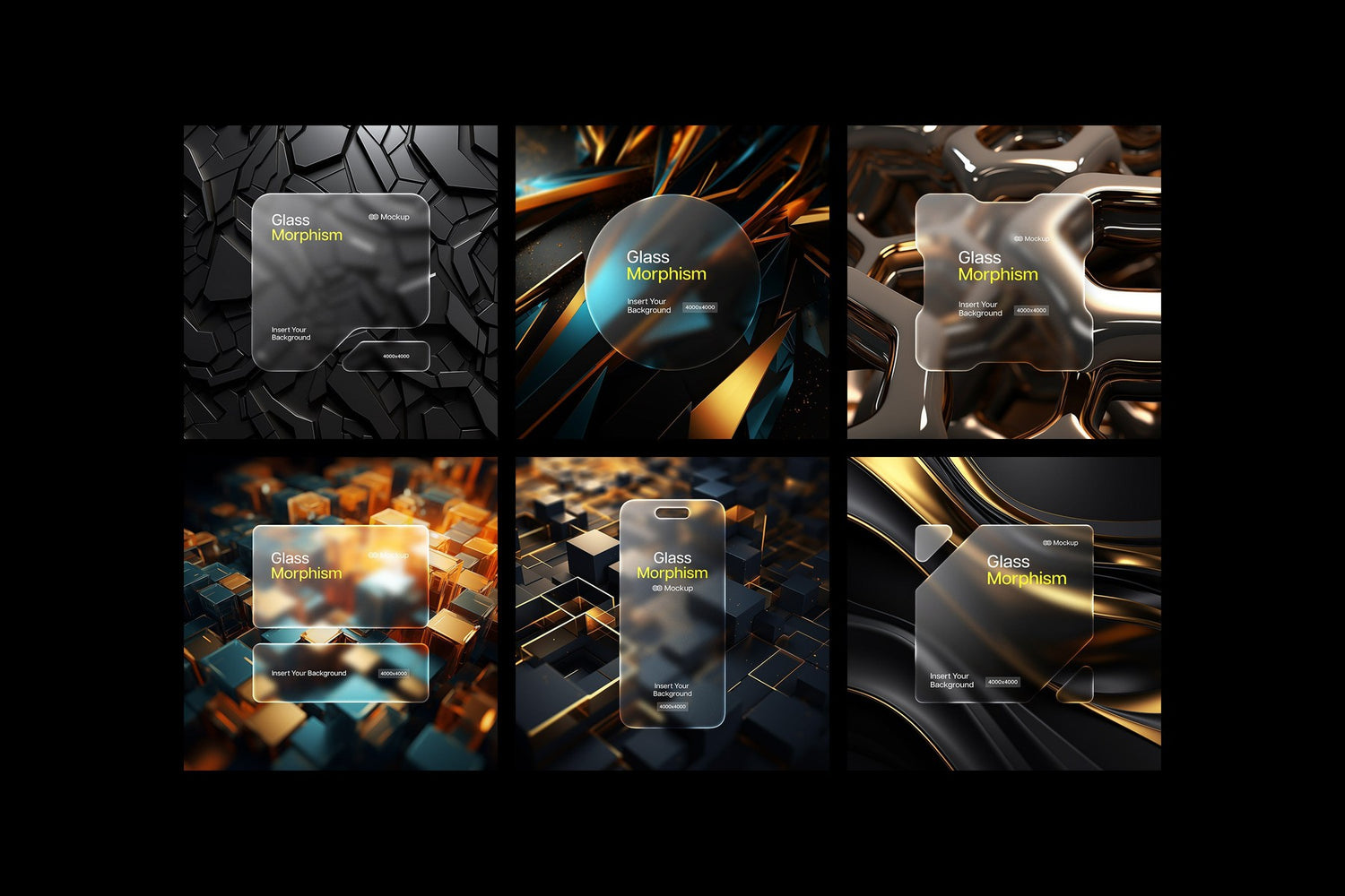 Glass Morphism Frosted Mockups by Pixelbuddha