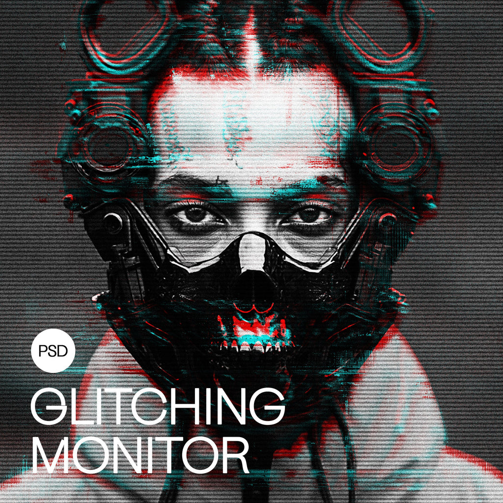Glitching Monitor Photo Effect by Pixelbuddha