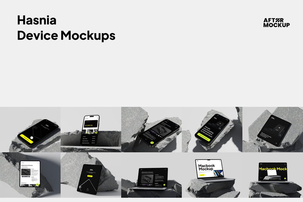 Hasnia Device Mockups by Aftermockup