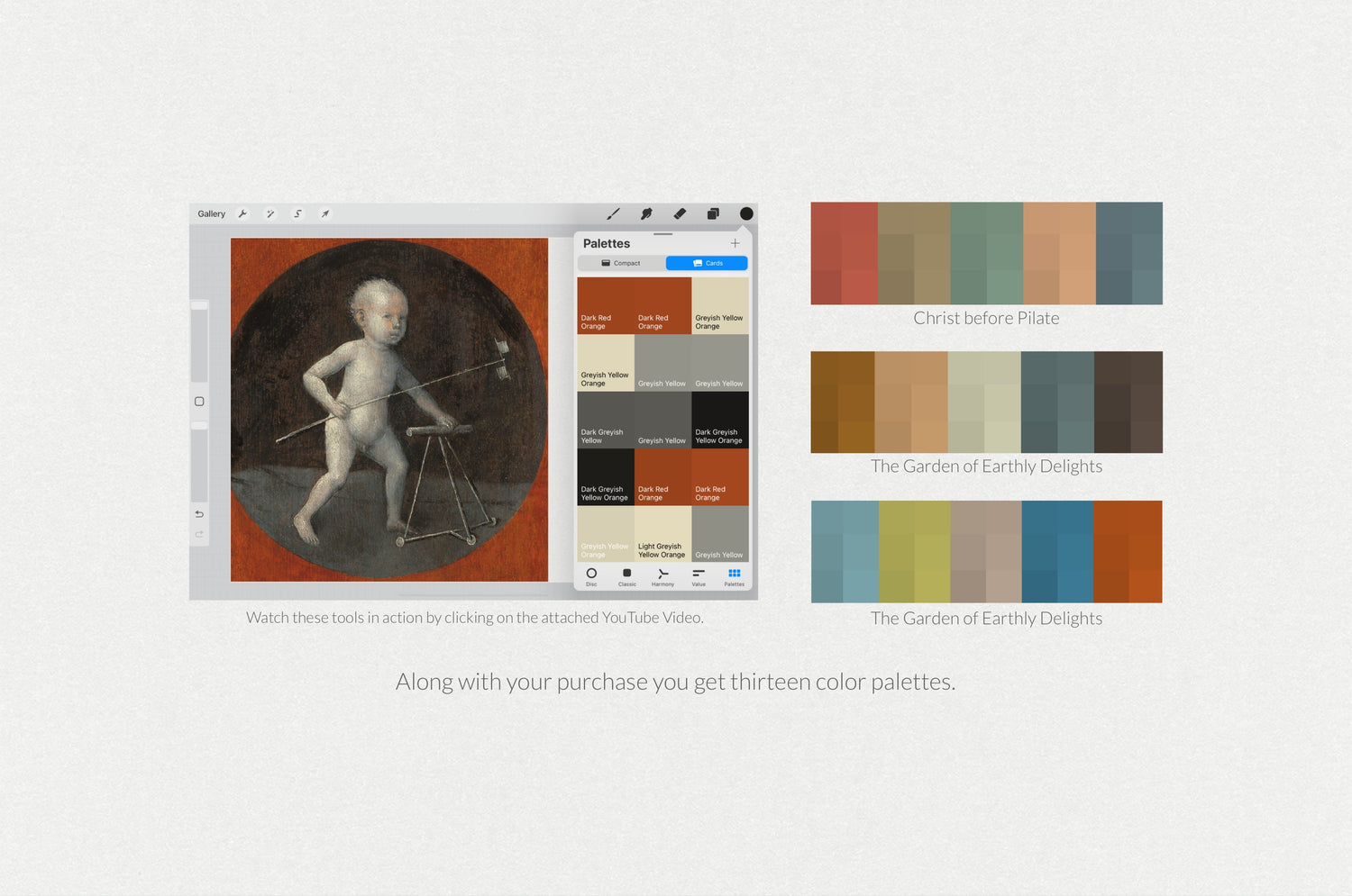 Hieronymus Bosch Procreate Brushes & Color Palettes by Digi Life