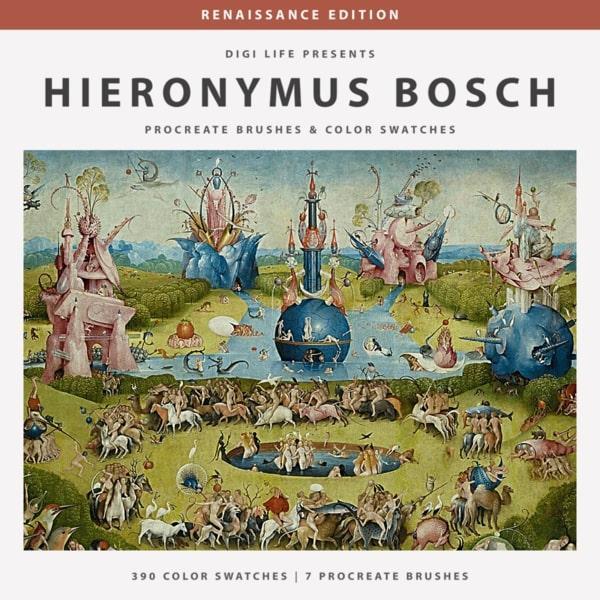 Hieronymus Bosch Procreate Brushes & Color Palettes by Digi Life