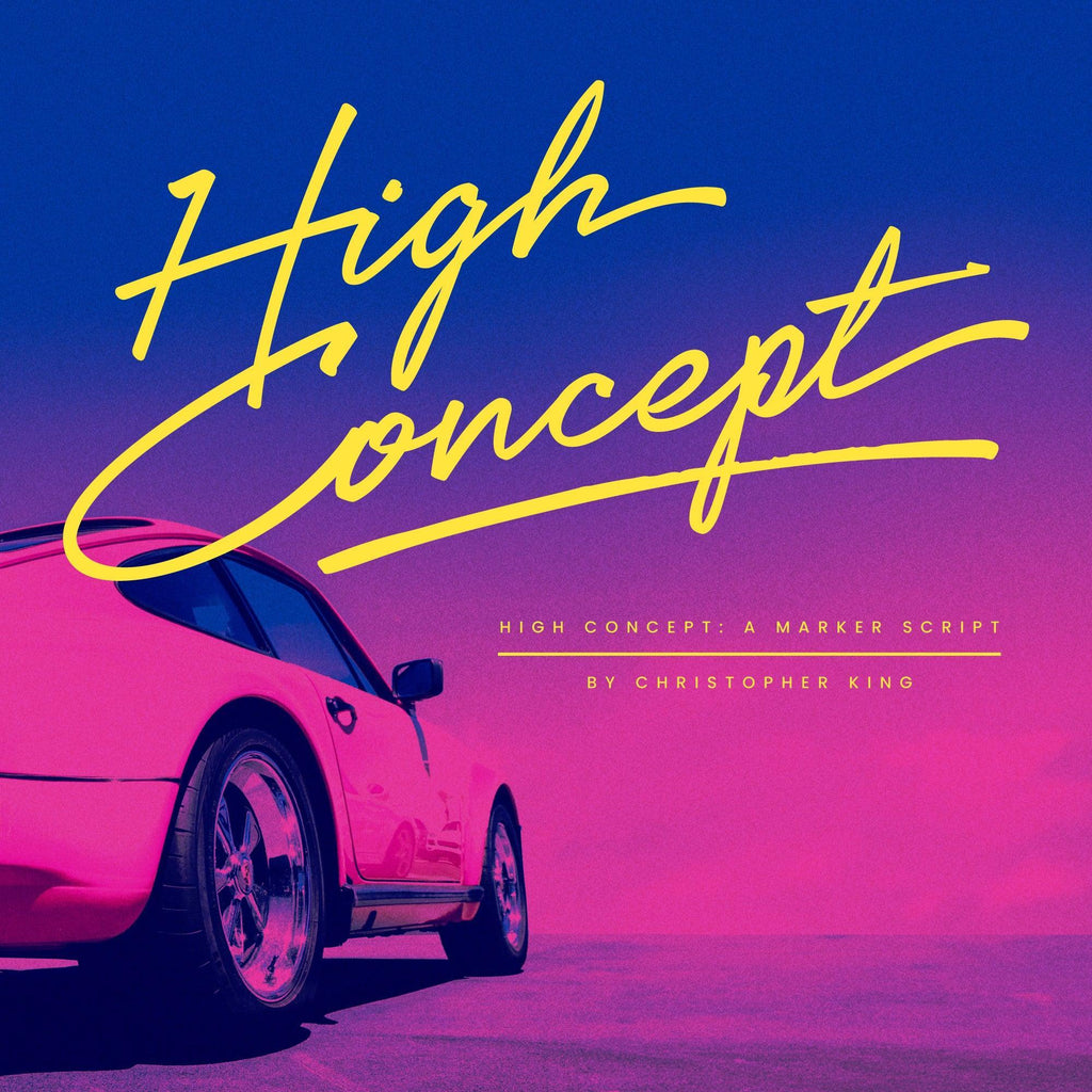 High Concept: A Slick Marker Pen Script Font by Wingsart Studio