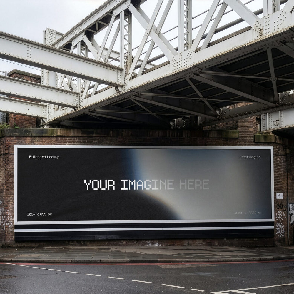 Industrial Bridge Billboard Mockup Scene by Afterimagine