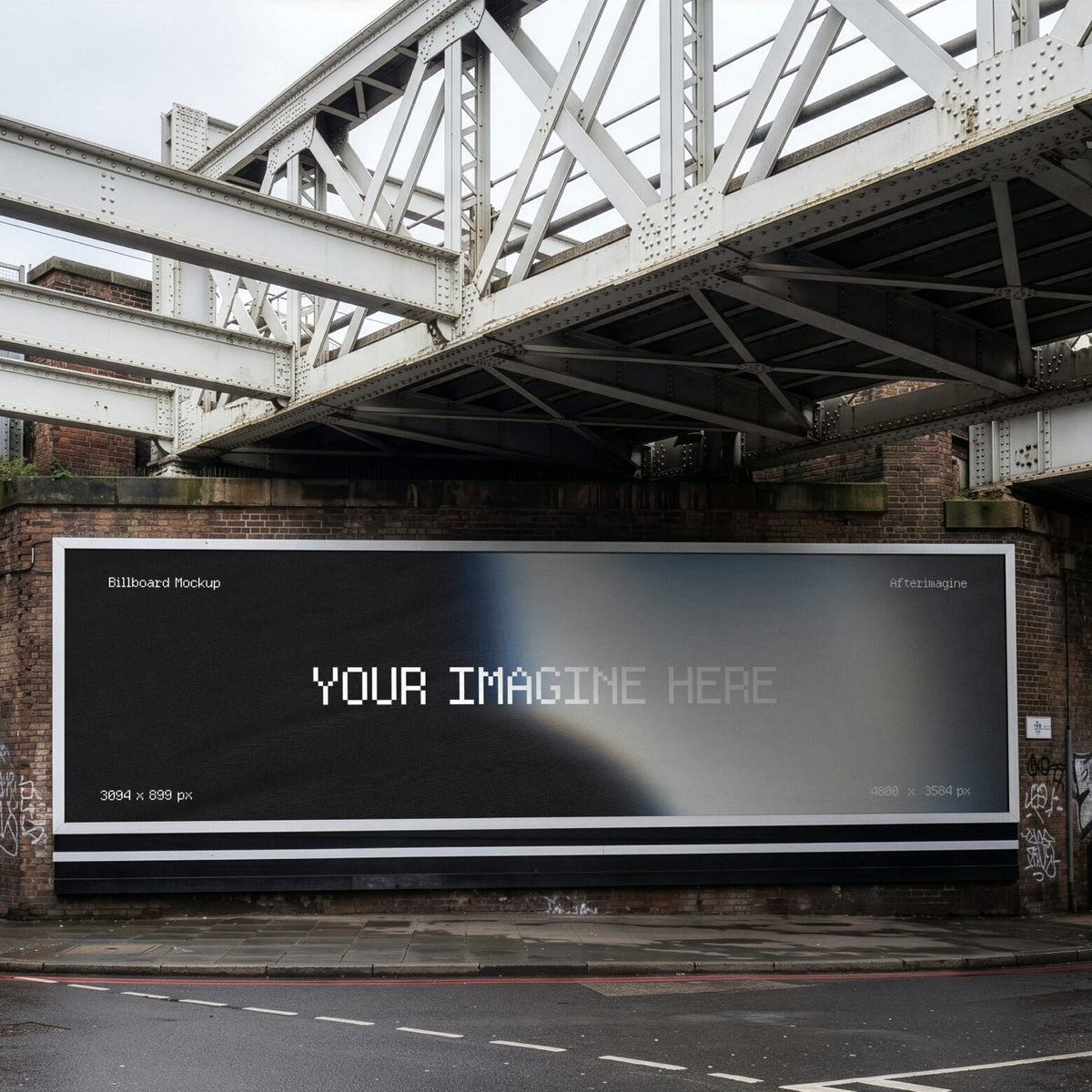 Industrial Bridge Billboard Mockup Scene by Afterimagine