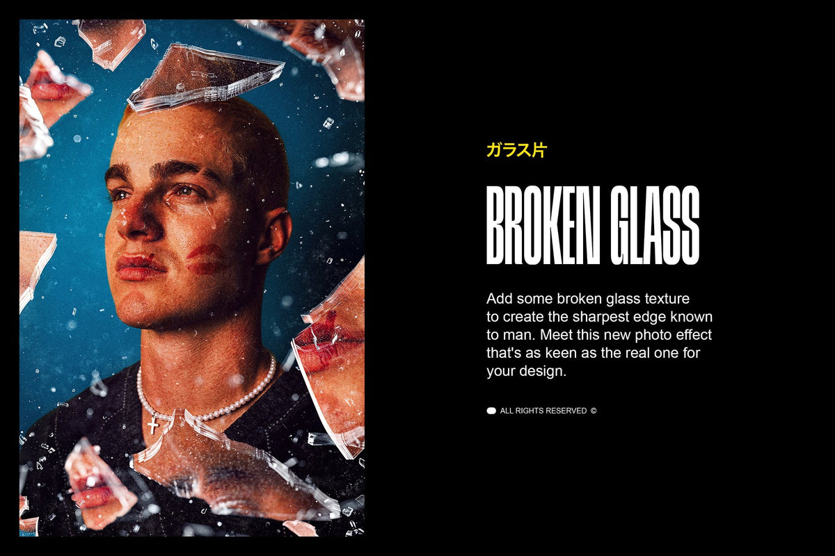 Keen Broken Glass Photo Effects by Pixelbuddha