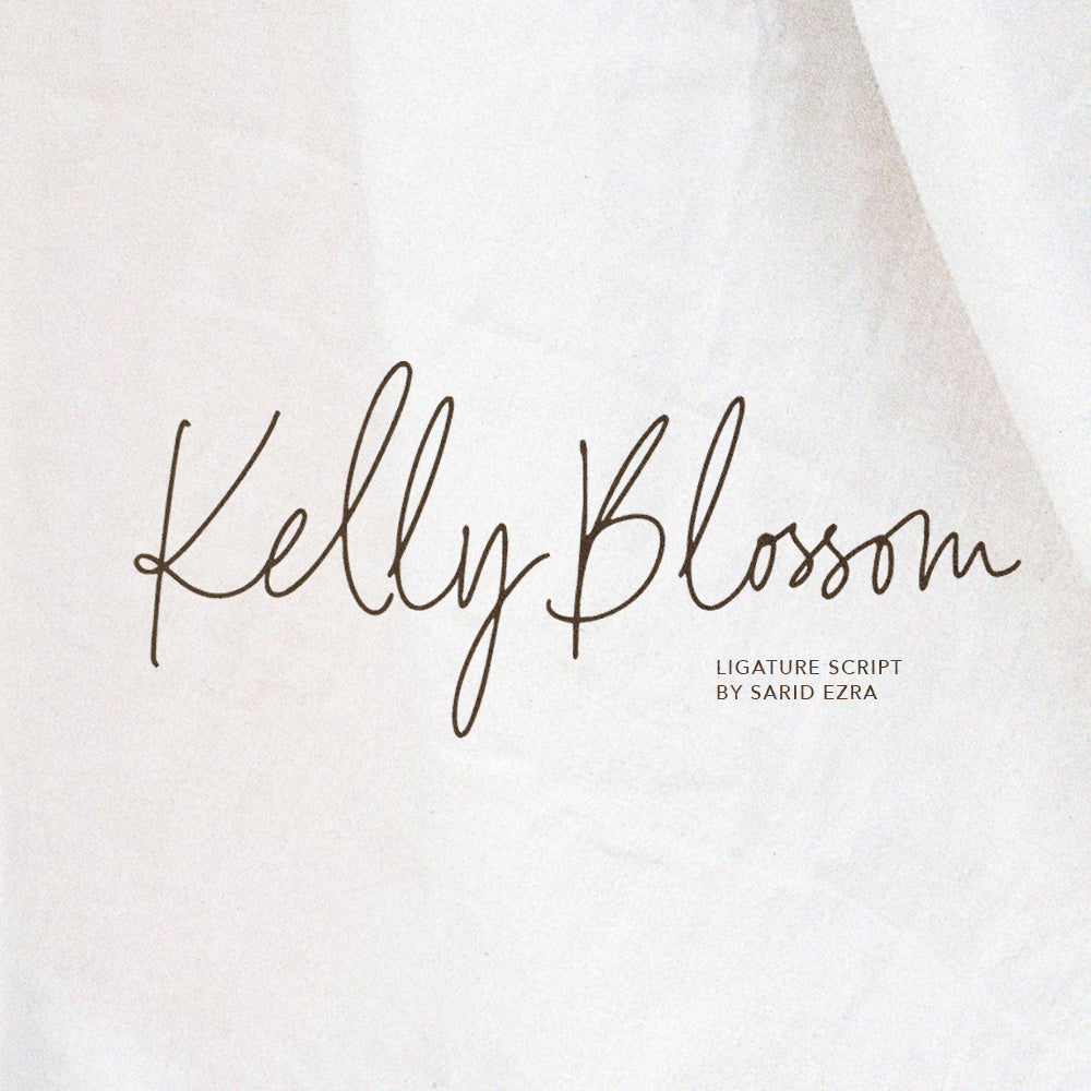 Kelly Blossom - Ligature Script by Sarid Ezra